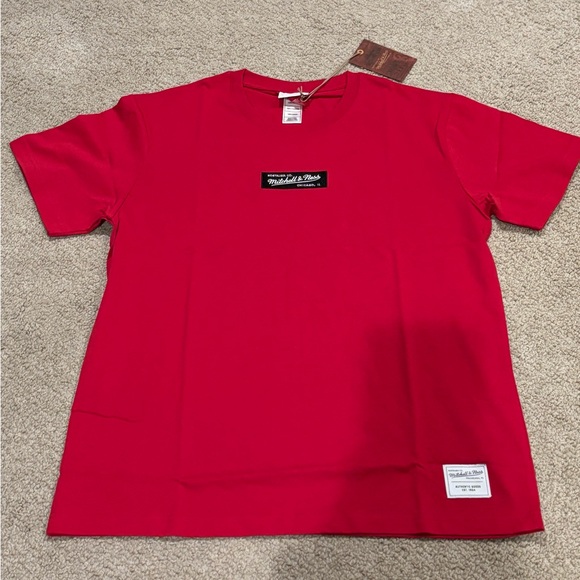 Mitchell & Ness | Shirts | Mitchell Ness Red Authentic Tee | Poshmark